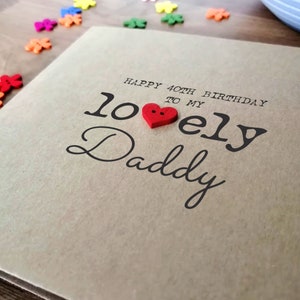 Dad 40th Birthday Card, Handmade 40th Birthday Card for Daddy ...
