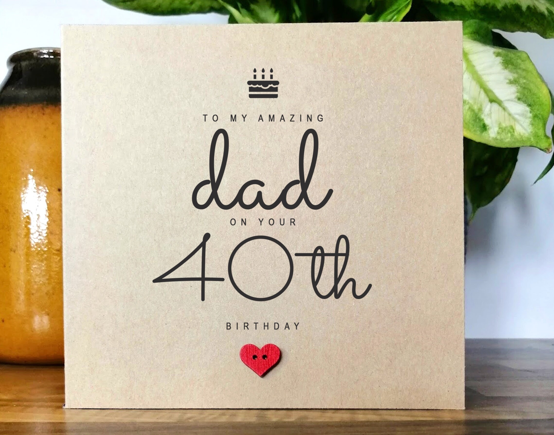 40th Birthday Card for Dad Daddy 40th Handmade Birthday Card - Etsy UK