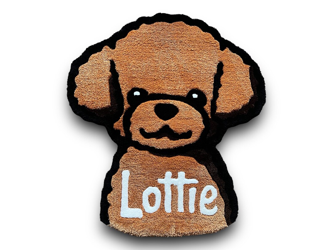 Custom Made Poodle Rug | Poodle Tufted Name Mat | Poodle Bed | Poodle ...