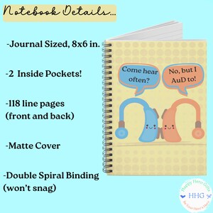Audiologist Gift, Cute Notebook, Hearing Loss Gift, Audiology ...