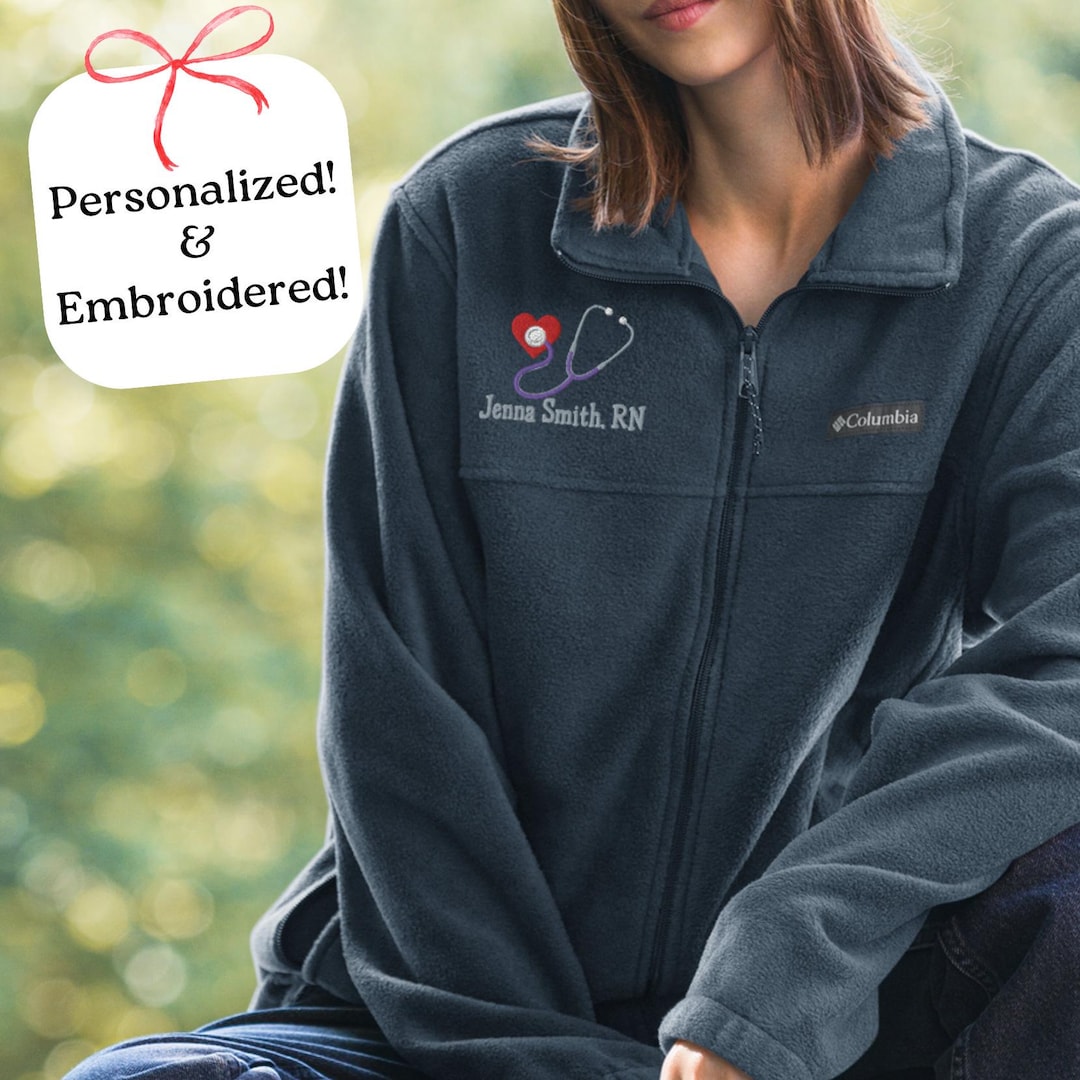 Embroidered Nurse Jacket, Personalized Zip-up, for Holiday, Birthday ...