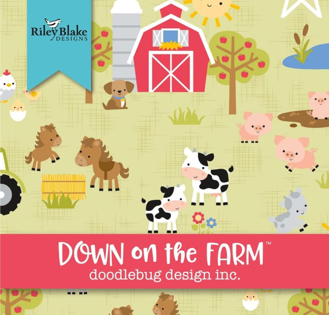 Down on the Farm by Doodlebug Designs for Riley Blake - Sold by the ...