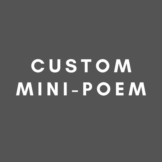 Custom Mini-poem - Etsy