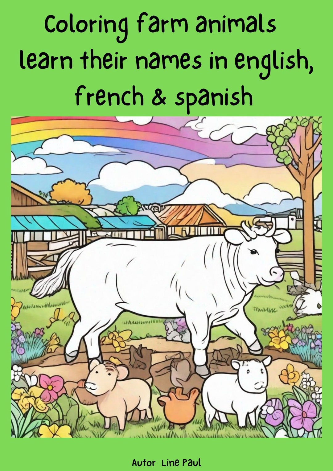 Pintable Drawing for Kids, Digital Files Wild Animals to Color and ...