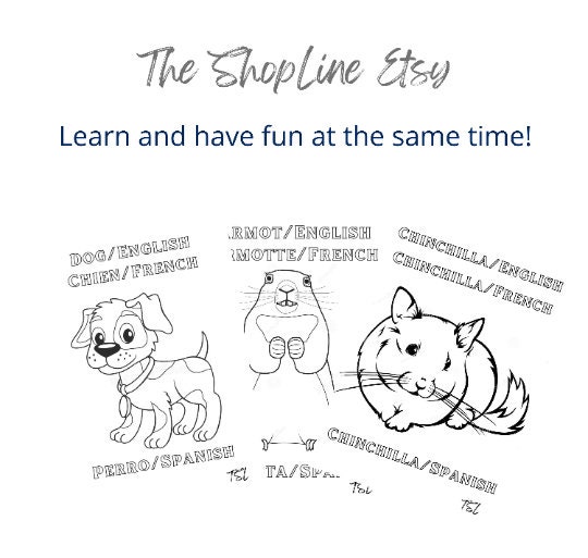 Pintable Drawing for Kids, Digital Files Wild Animals to Color and ...