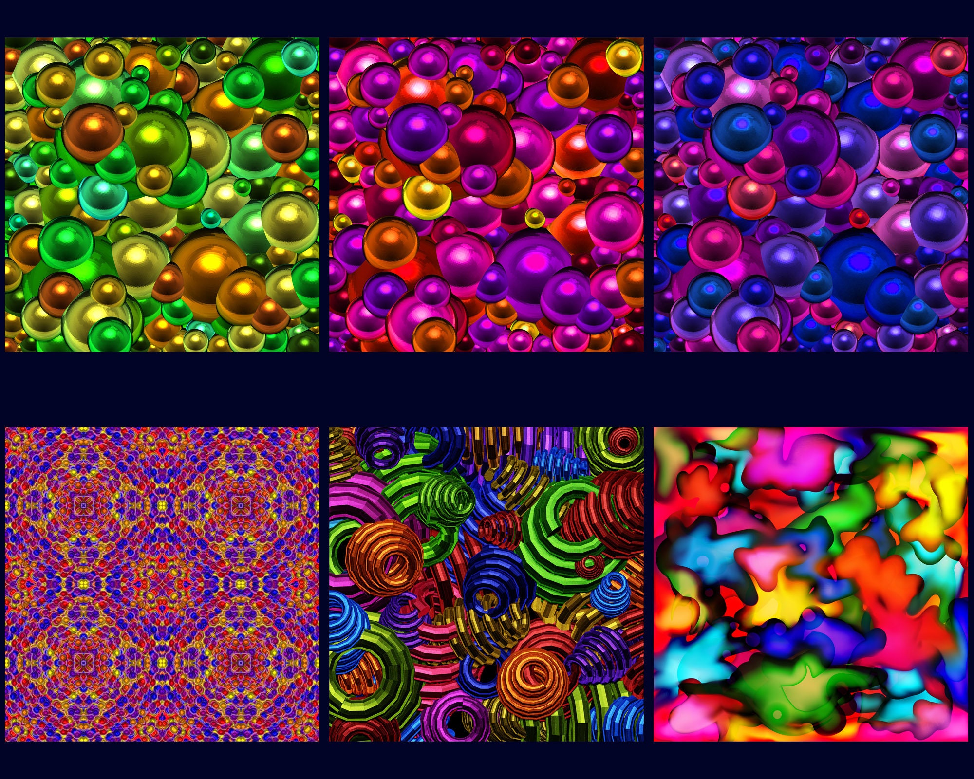 Colorful Fun Digital Paper Pack- 20 Bright Abstract Vibrant ...