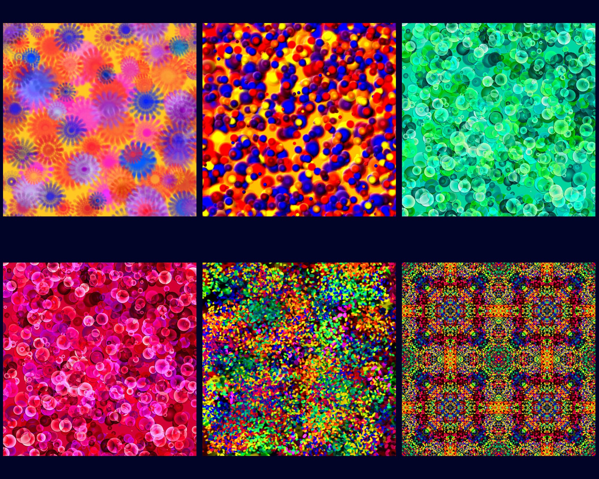 Colorful Fun Digital Paper Pack- 20 Bright Abstract Vibrant ...