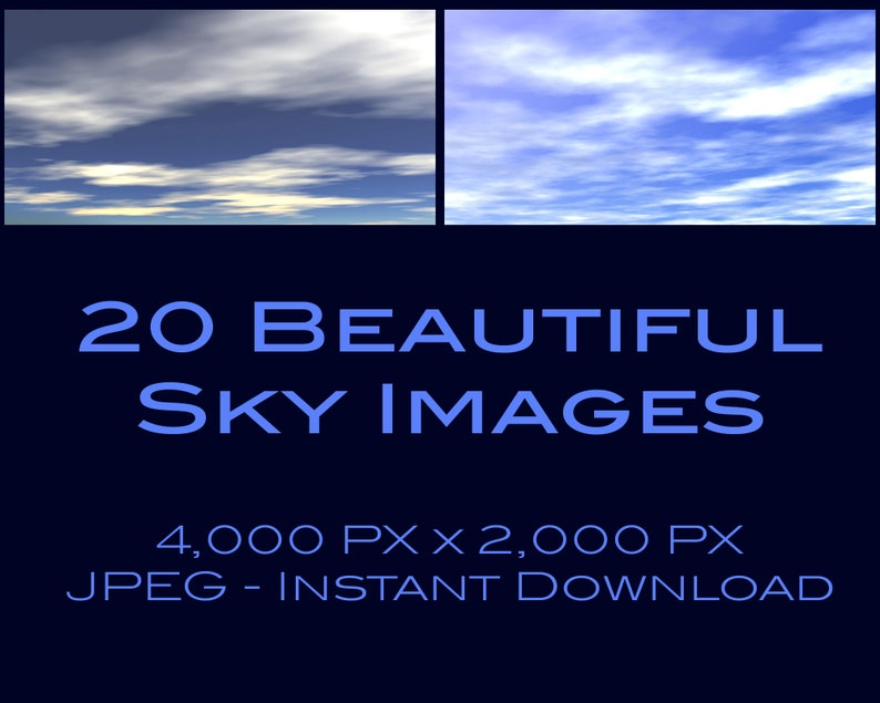Great Skies 1 - Digital Sky Images - Digital Papers - Skies and Cloud ...