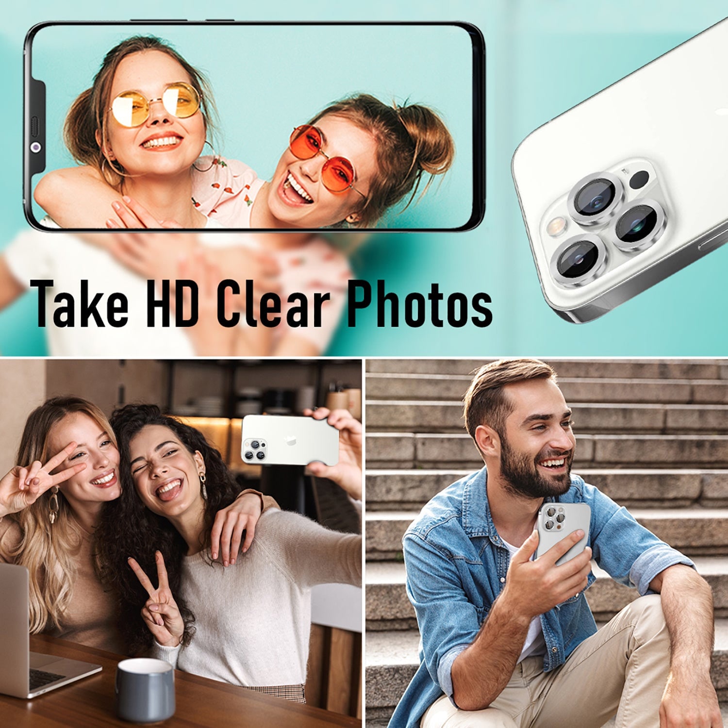 IPhone 13 Pro & iPhone 13 Pro Max Camera Lens Protector 4PC Set With ...