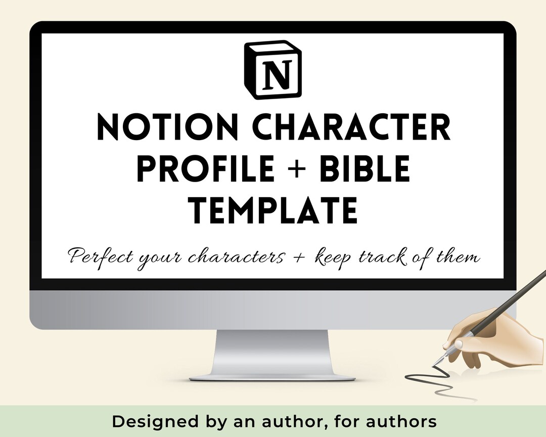 Notion Template for Authors and Writers Character Profile Template ...