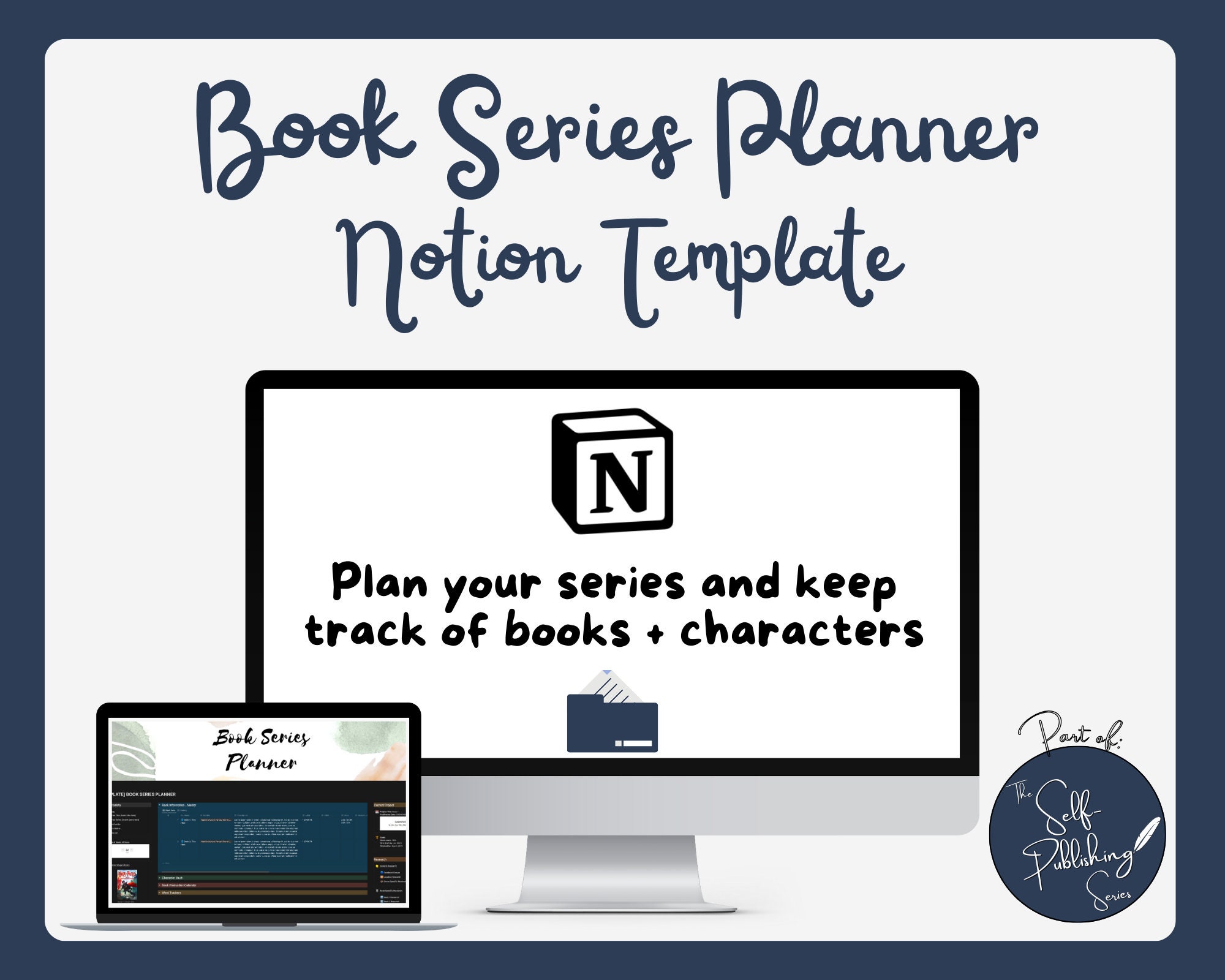 Notion Book Series Planner Template Digital Book Planner Series Authors ...