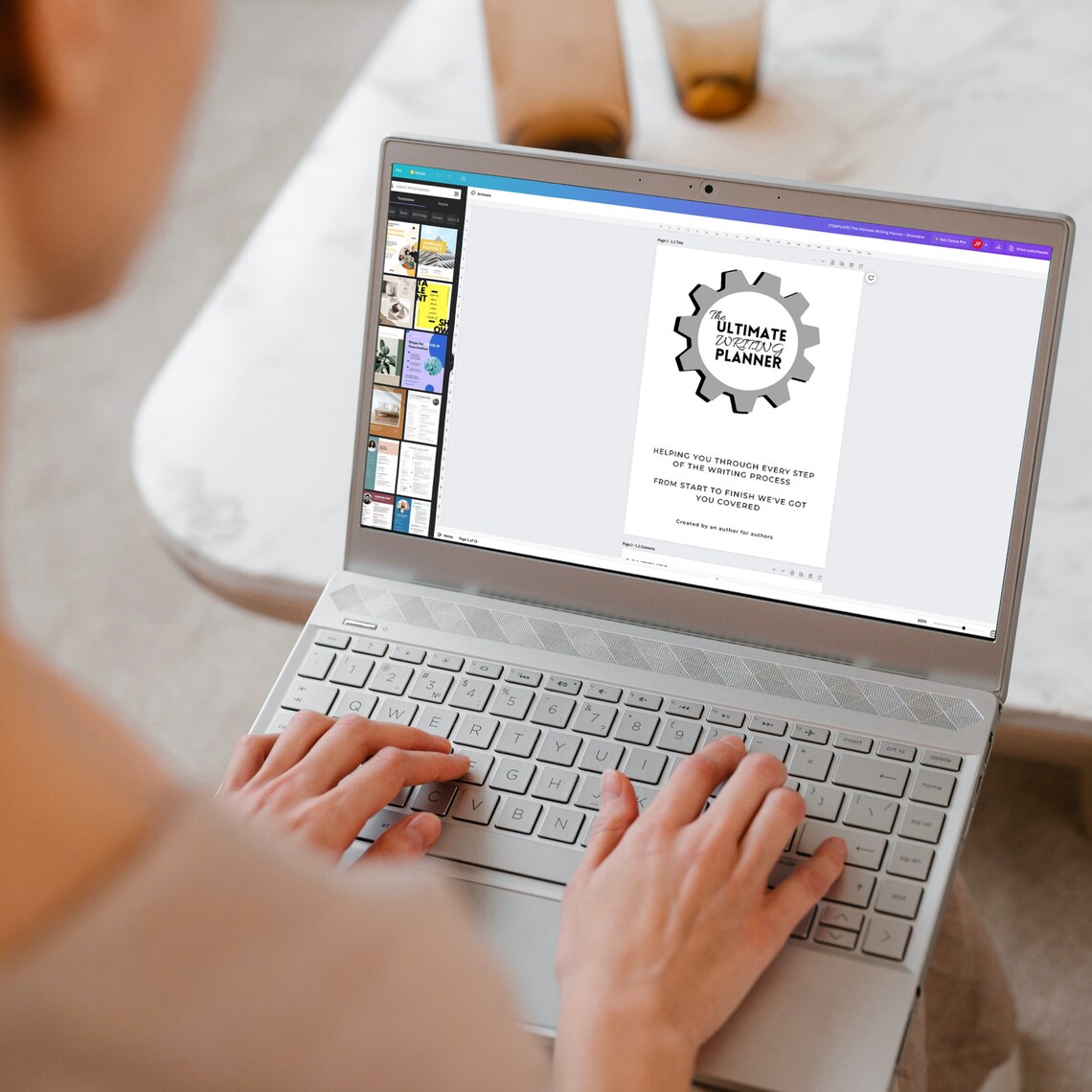 Editable Writing Planner in Canva - Writers Planner - Novel Planner ...