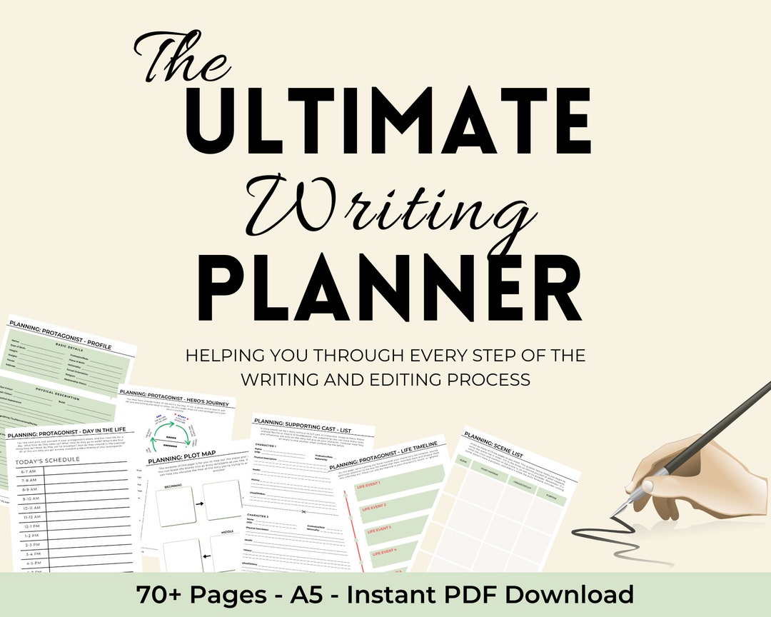 Writing Planner - Book Series Planner - Novel Planner Workbook ...