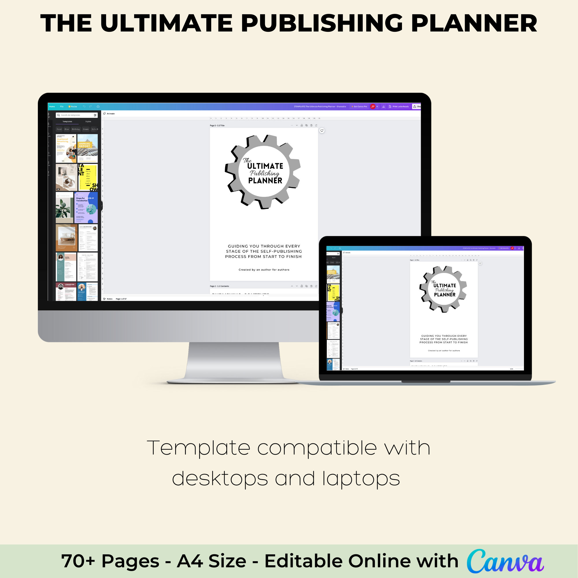 Editable Self Publishing Planner in Canva - Indie Publishing Planner ...