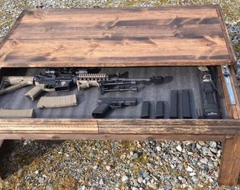 Hidden Gunsafe Coffee Table - Etsy