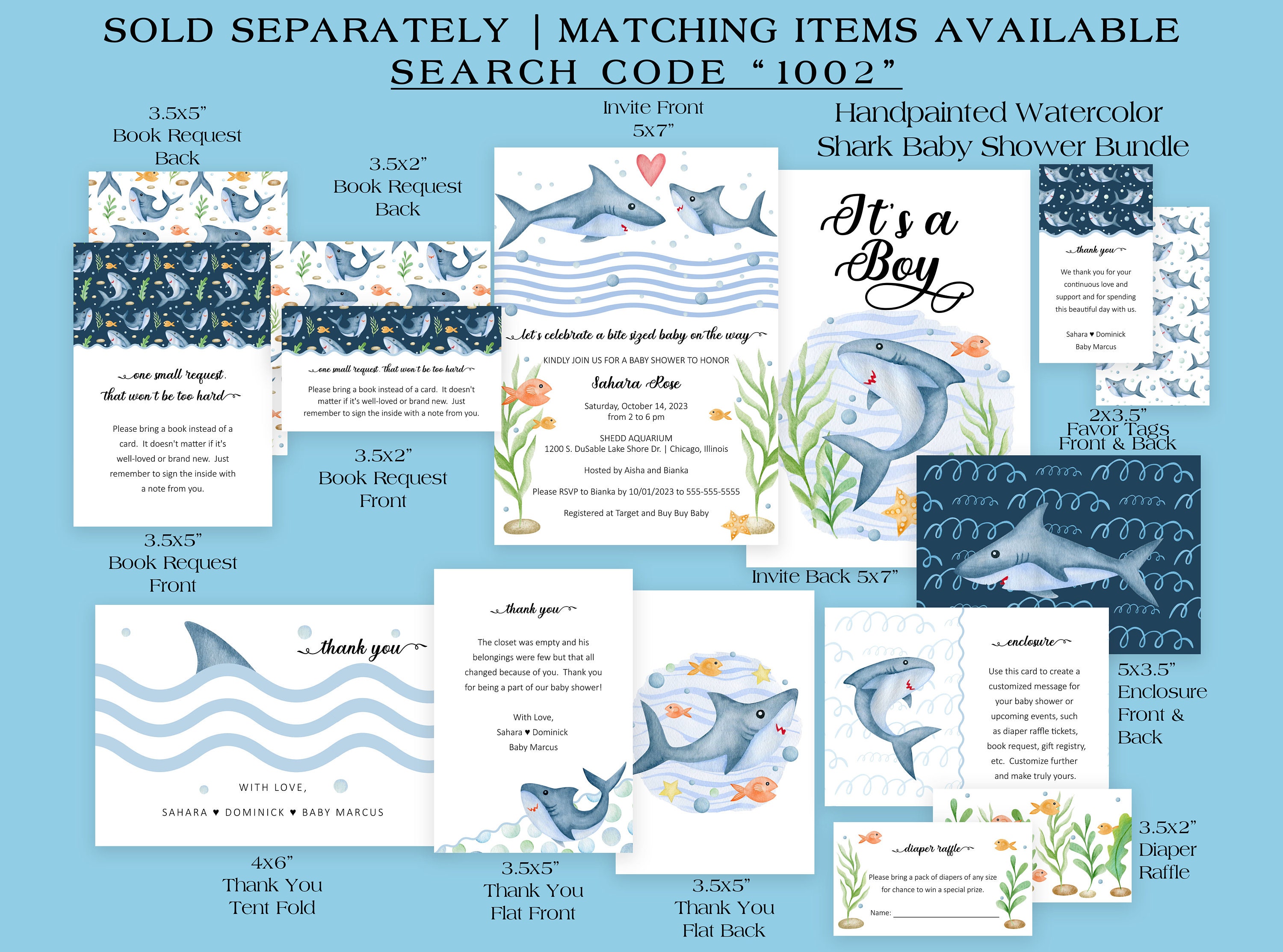 Shark Baby Shower Chart Sign: Under the Sea Theme, Baby Shark and ...