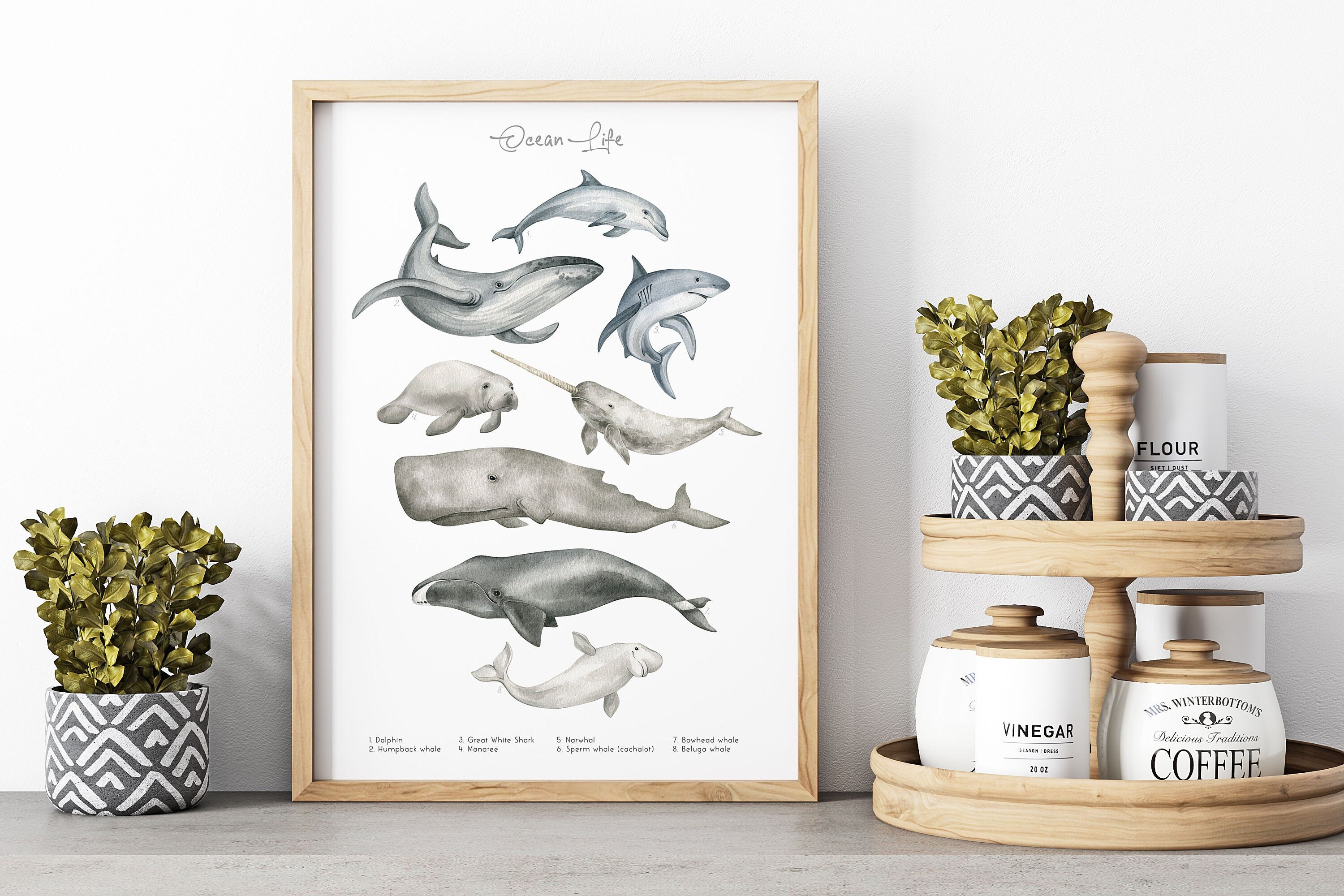 Under the Sea Watercolor Art Print - Instant Digital Download Printable ...