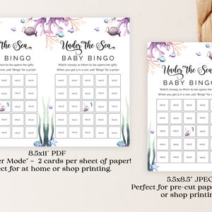 Under the Sea Baby Shower Games Bundle, Ocean Baby Shower Activities ...