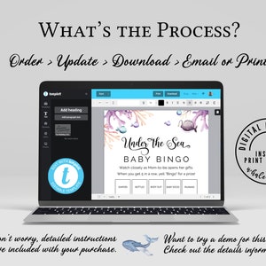 Under the Sea Baby Shower Games Bundle, Ocean Baby Shower Activities ...