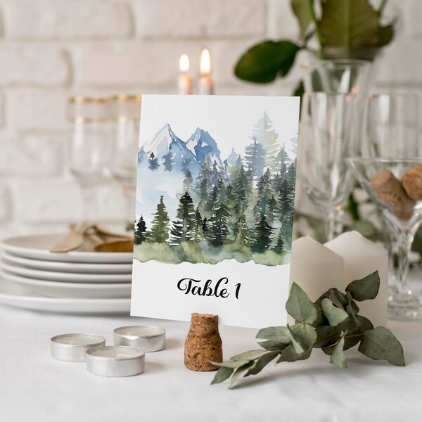 Mountain Table Numbers - Etsy