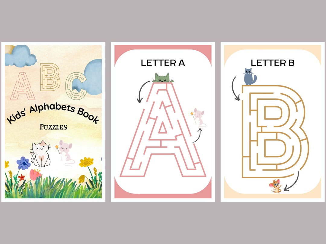Adventure Through the Alphabet: Interactive Maze Workbook - Etsy