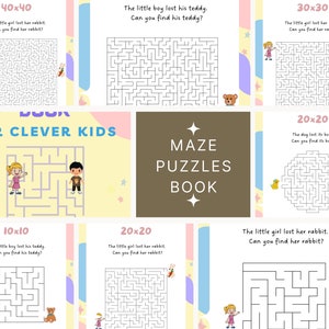 BRAIN PUZZLES, MAZE Puzzles Book, Educational Games, Difficult Puzzles ...