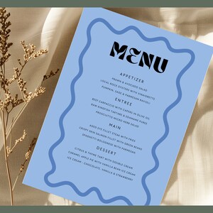 Amalfi Bridal Shower Menu Digital Template - Editable With Canva ...