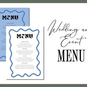 Amalfi Bridal Shower Menu Digital Template - Editable With Canva ...