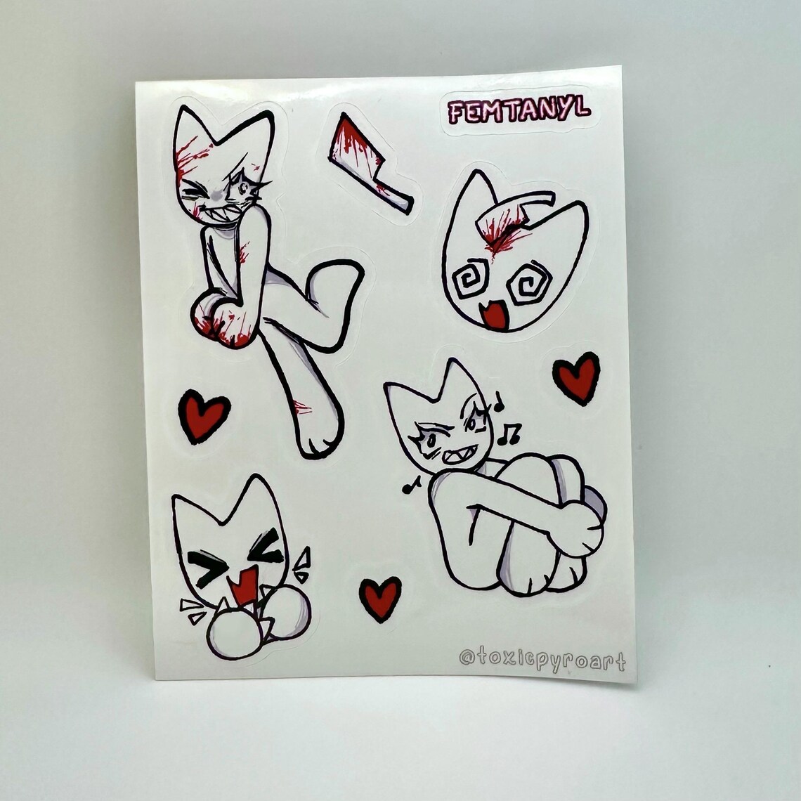 FEMTANYL Sticker Sheet | Fan Merch | Water Bottle Sketchbook Decor ...
