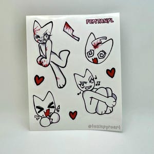 FEMTANYL Sticker Sheet | Fan Merch | Water Bottle Sketchbook Decor ...