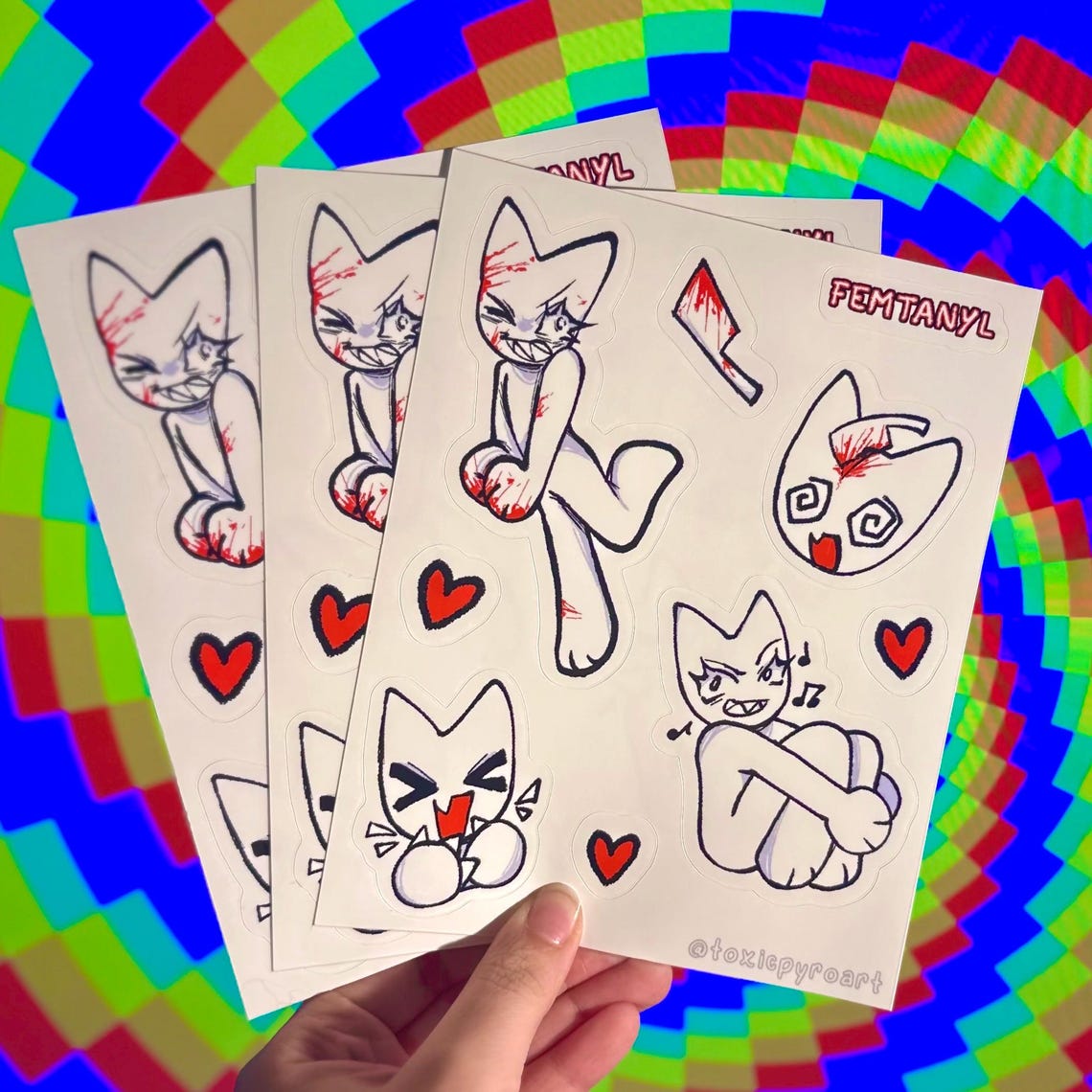FEMTANYL Sticker Sheet | Fan Merch | Water Bottle Sketchbook Decor ...