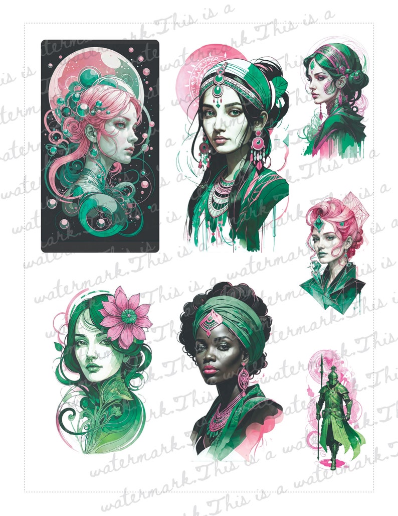 Printable Magic Goddess Stickers, Stickersheet, Persephone, Magical ...