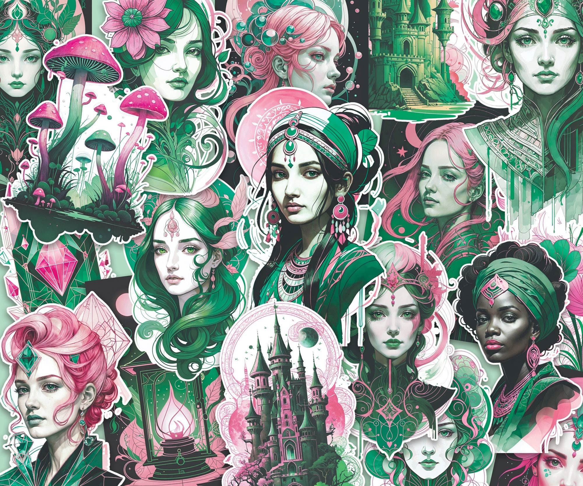 Printable Magic Goddess Stickers, Stickersheet, Persephone, Magical ...