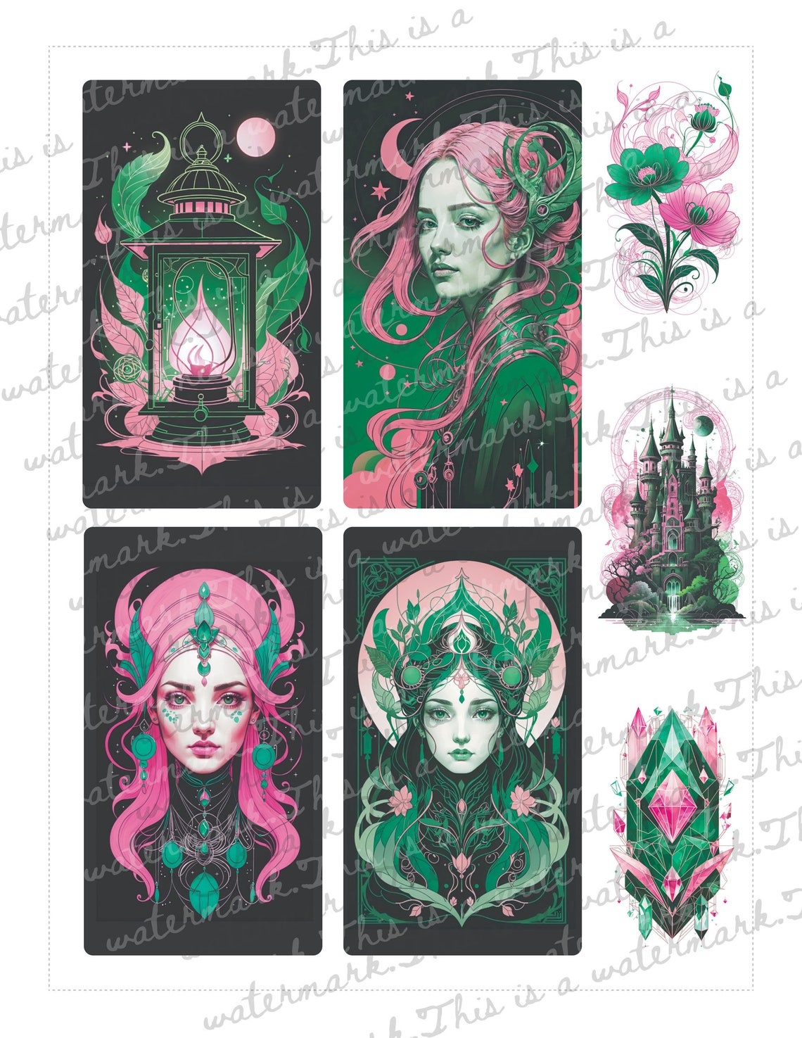 Printable Magic Goddess Stickers, Stickersheet Print, Persephone ...