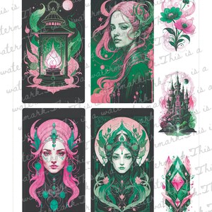 Printable Magic Goddess Stickers, Stickersheet, Persephone, Magical ...