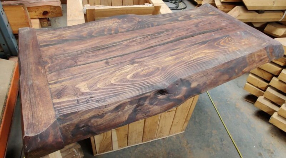 Large Dark Rustic Table Top Custom Desk Top Solid Pine - Etsy UK