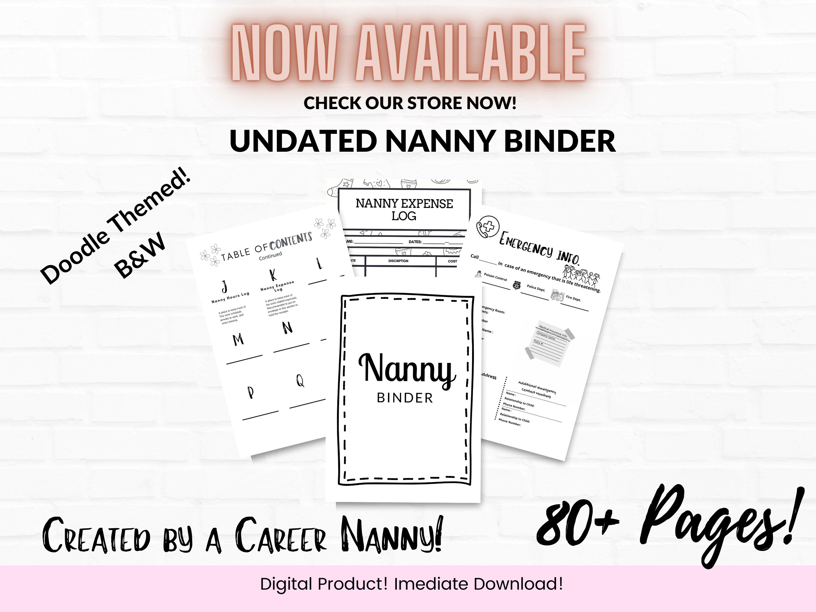 Minimalist Nanny Binder – Undated Childcare Planner (digital Download ...