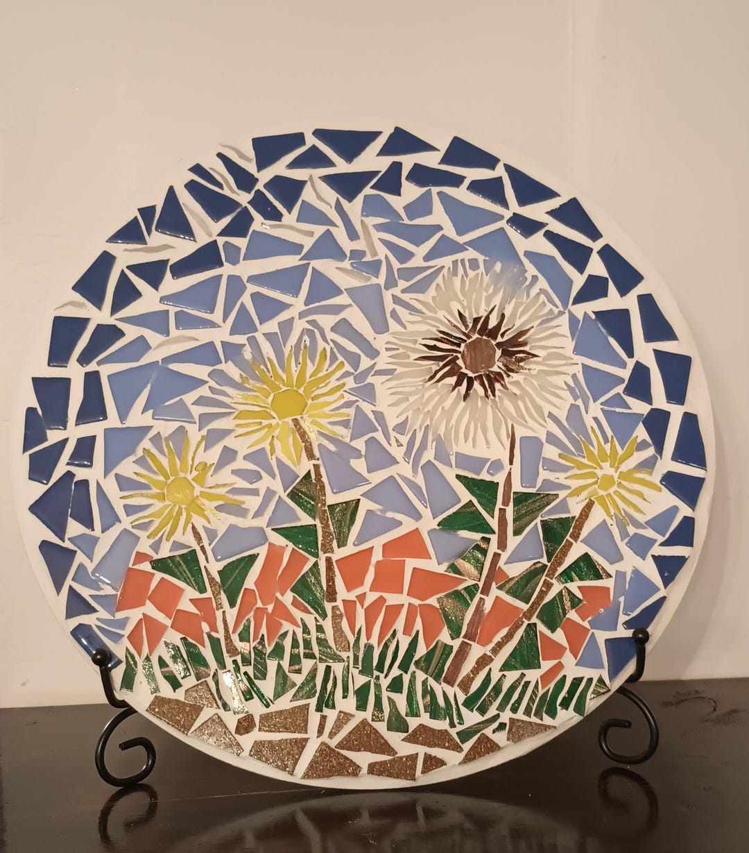 Dandelion Decorative Mosaic Plate - Etsy