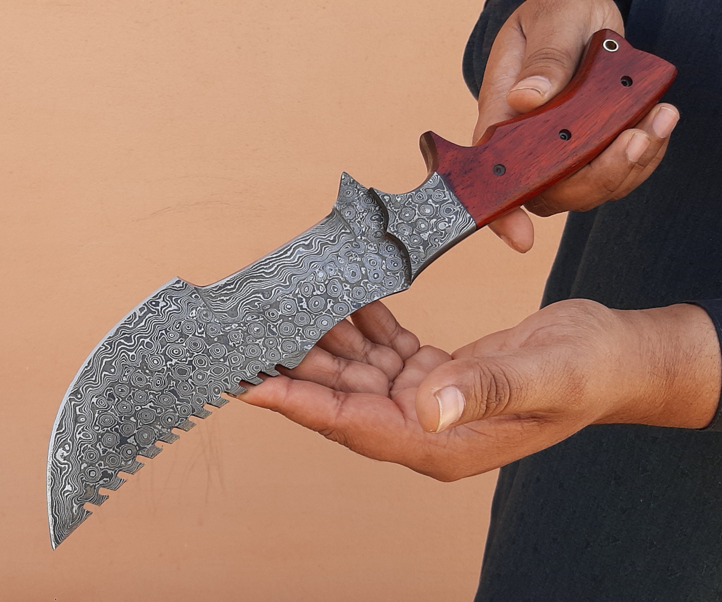Custom Tracker Knife, Handmade Tracker Knife, Damascus Steel Tracker ...
