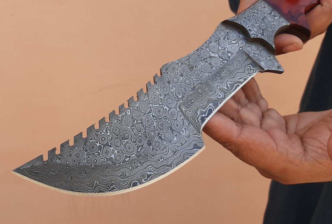 Custom Tracker Knife, Handmade Tracker Knife, Damascus Steel Tracker ...