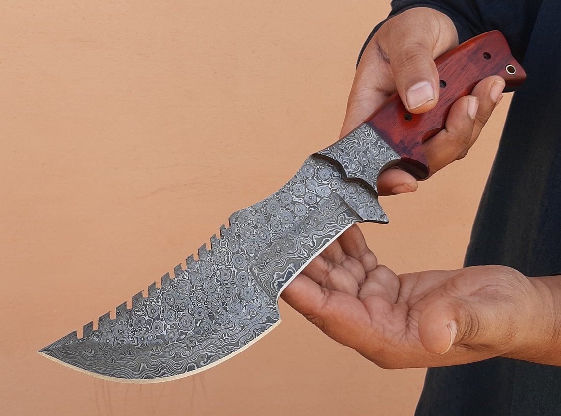 Custom Tracker Knife, Handmade Tracker Knife, Damascus Steel Tracker ...
