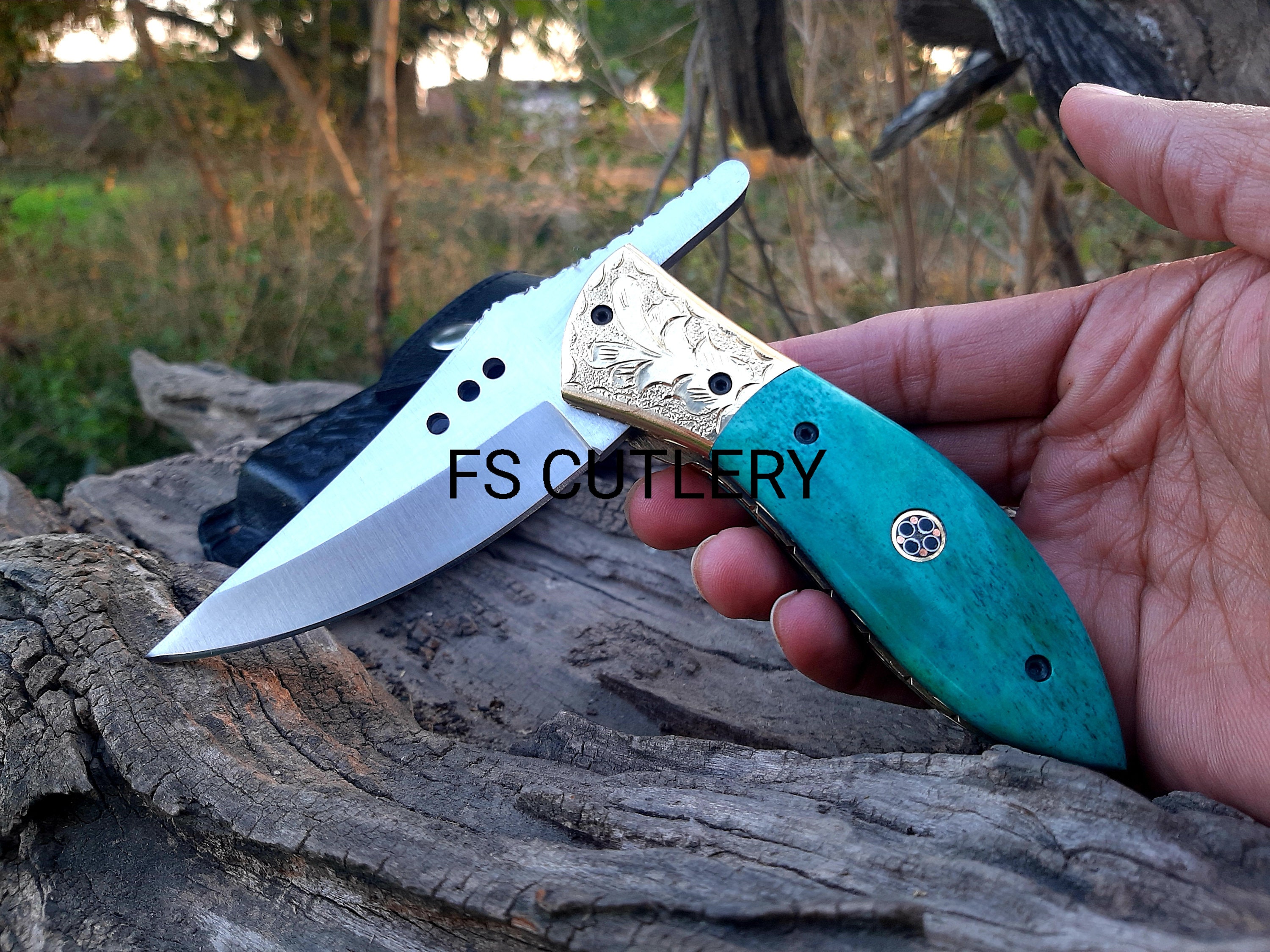 Camping Knife Custom Fold Knife Handmade Pocket Knife D2 - Etsy