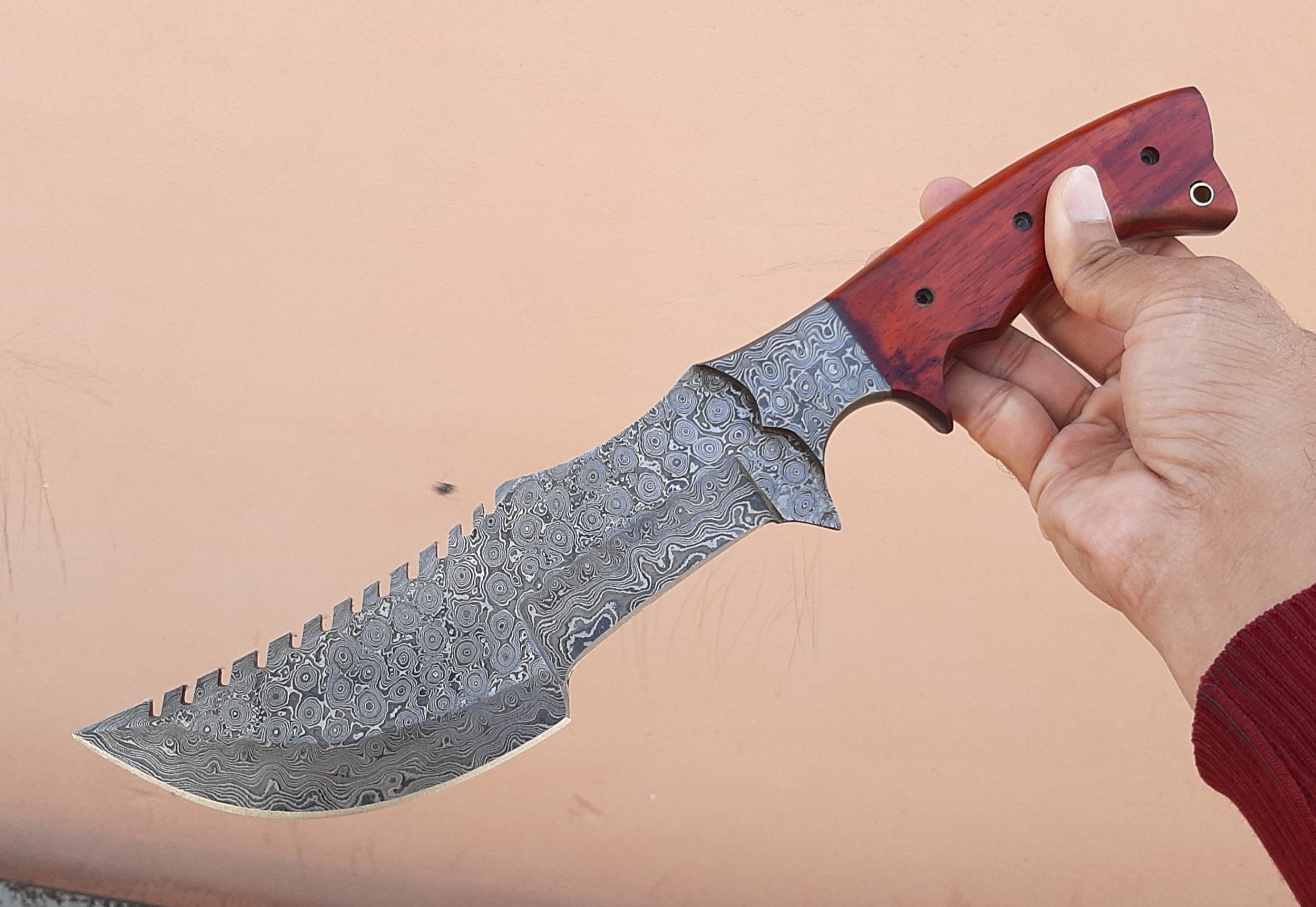 Custom Tracker Knife, Handmade Tracker Knife, Damascus Steel Tracker ...