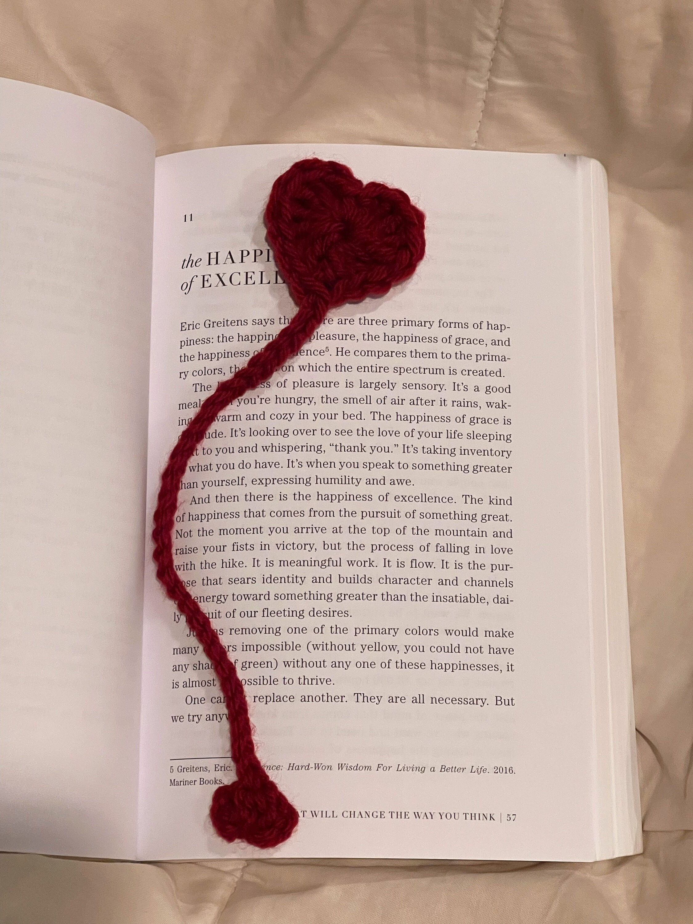 Crochet Heart Bookmark - Etsy
