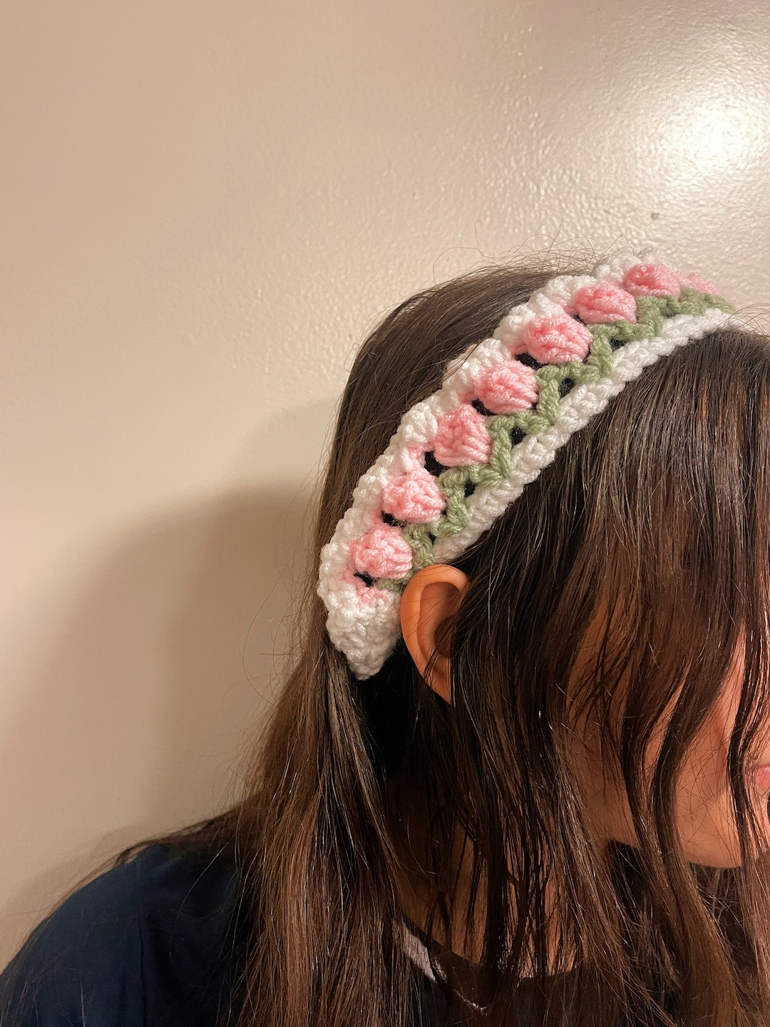 Tulip Flower Crochet Headband - Etsy