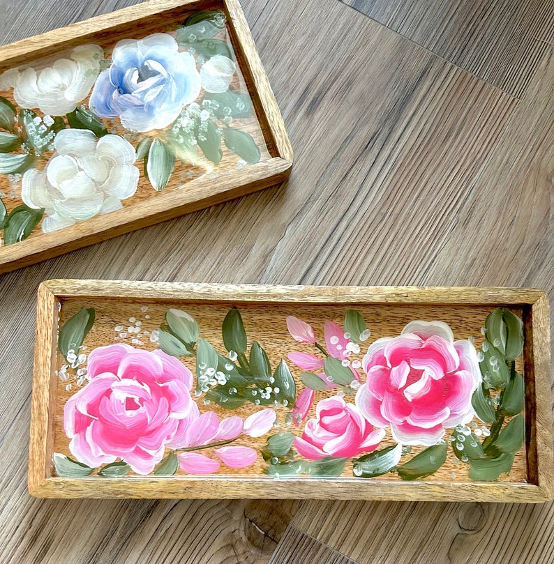 Floral Resin Trays – Custom Decorative Trays With Unique Flower Designs ...