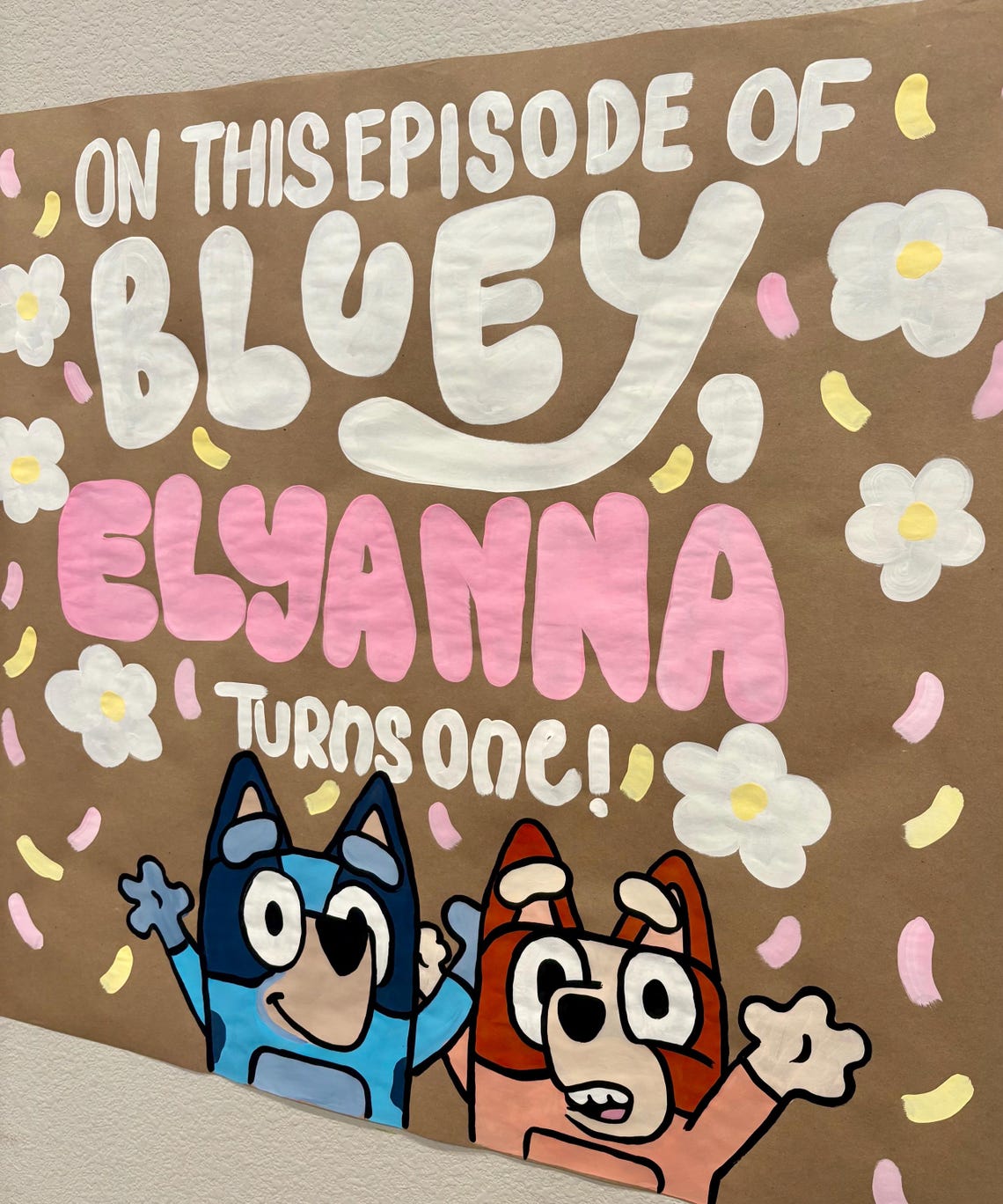 First Birthday Banner- Birthday Banner- Bluey Banner- Bluey Birthday ...