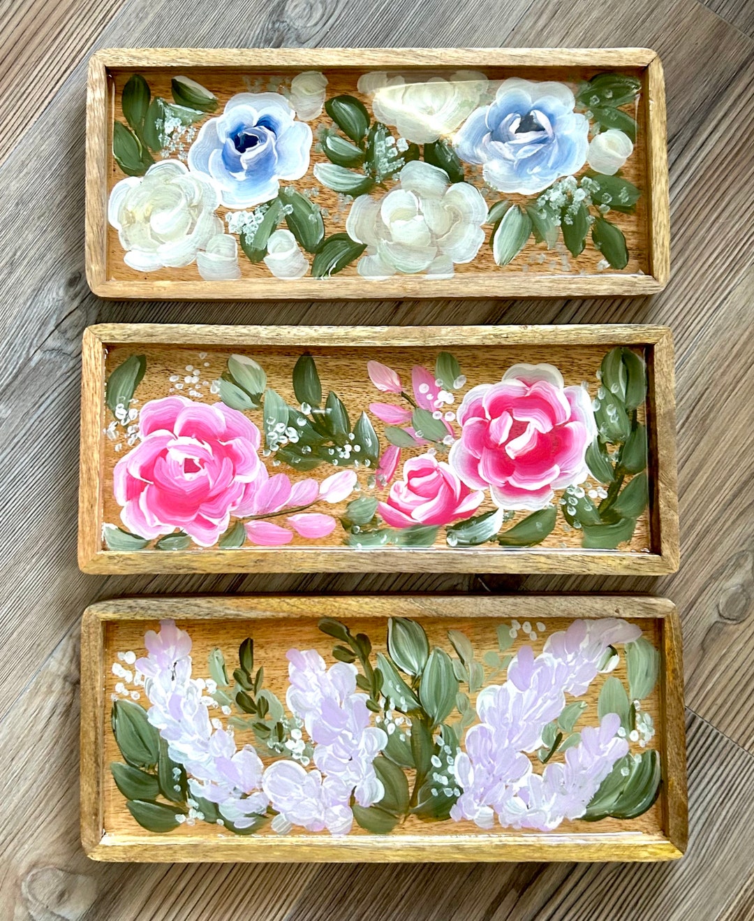 Floral Resin Trays – Custom Decorative Trays With Unique Flower Designs ...