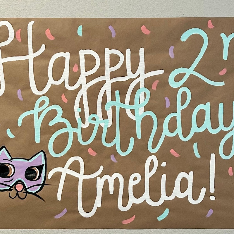 Brown Paper Birthday Sign - Etsy