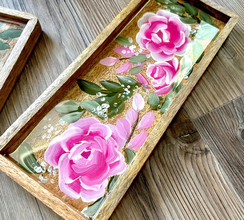Floral Resin Trays – Custom Decorative Trays With Unique Flower Designs ...